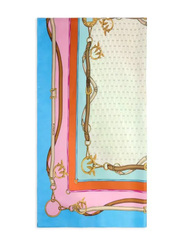 Pinko Graphic-print Scarf - Blue