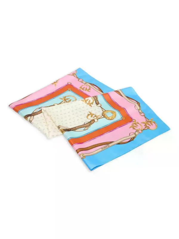 Pinko Graphic-print Scarf - Blue