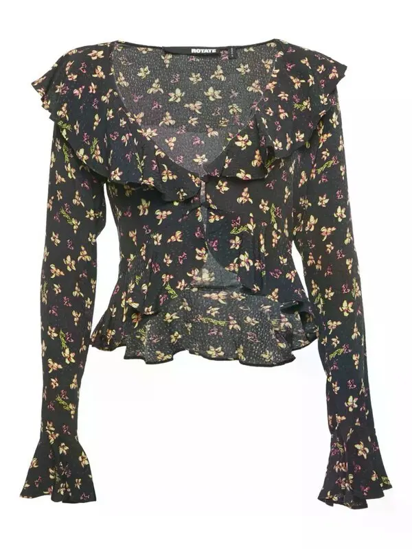 ROTATE BY BIRGER CHRISTENSEN Floral-print Blouse