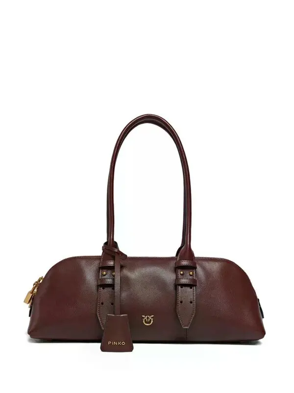 Pinko Padlock Leather Shoulder Bag