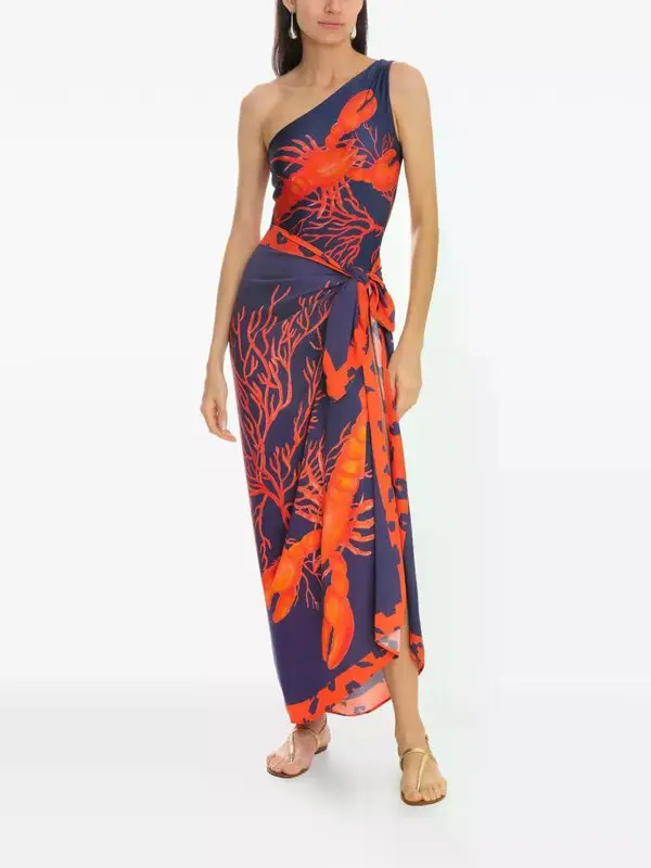BRIGITTE Lobster-print Pareo