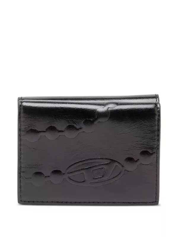 DIESEL® Xs Ii Embossed Tri-fold Coin Purse - Black