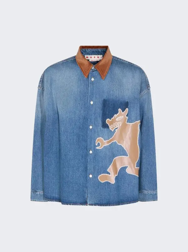 Marni Wolf Patch Shirt Deep