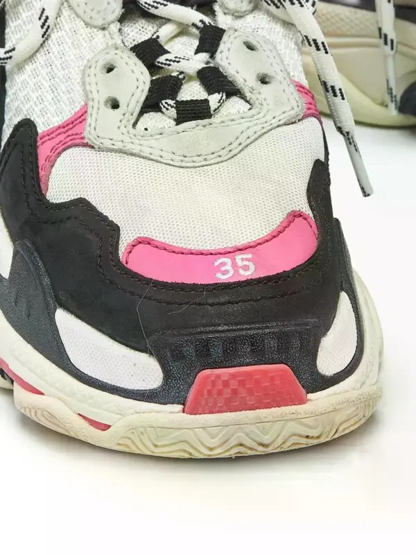 Balenciaga Triple S Leather Sneakers - White