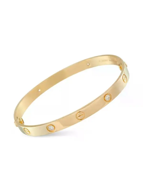CARTIER Love 18k Yellow 4-diamond Bracelet - Gold