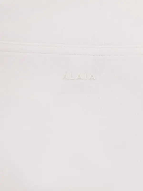 Alaïa Cotton Blend Cap-sleeve T-shirt