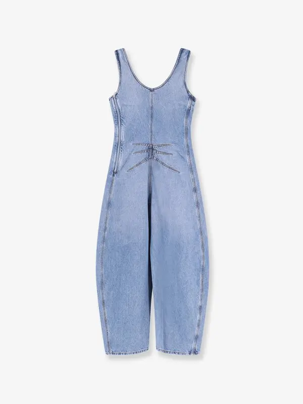 Alaïa Round Denim Jumpsuit