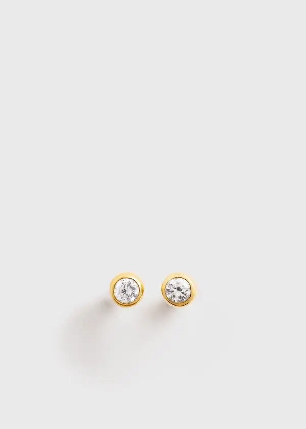 TOTEME Mini Diamond Stud Earrings - Gold