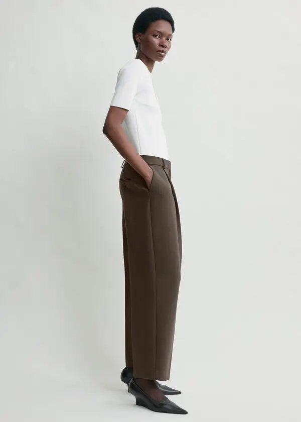 TOTEME Pleated Straight Trousers