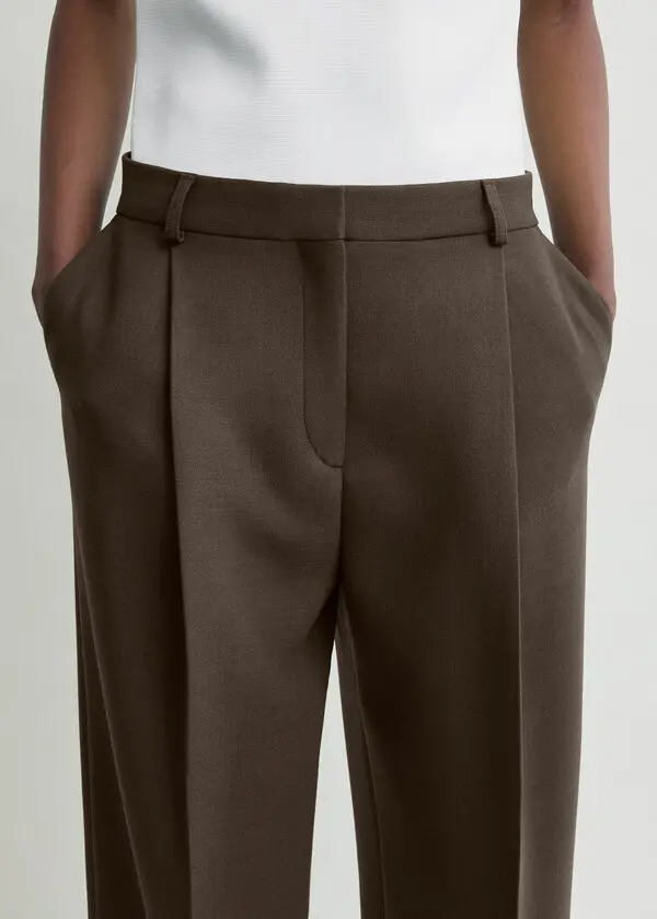 TOTEME Pleated Straight Trousers