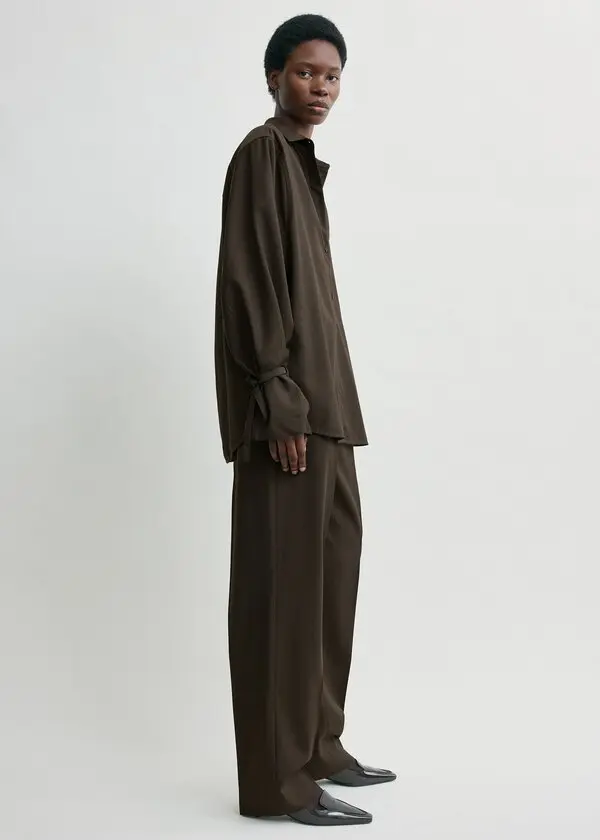 TOTEME Tie-cuff Shirt - Pepper