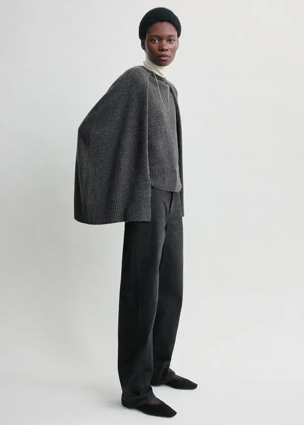 TOTEME Crew Cape Knit - Grey