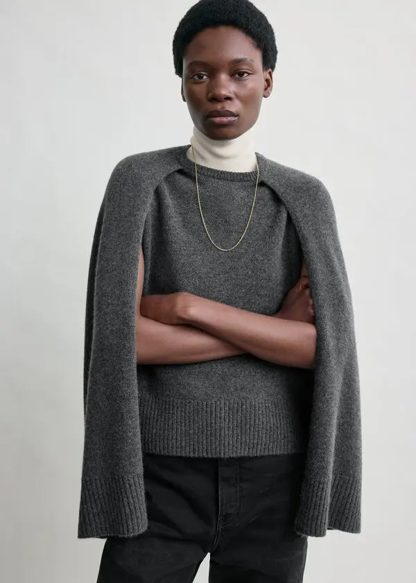 TOTEME Crew Cape Knit - Grey