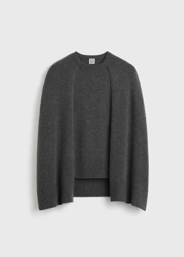 TOTEME Crew Cape Knit - Grey