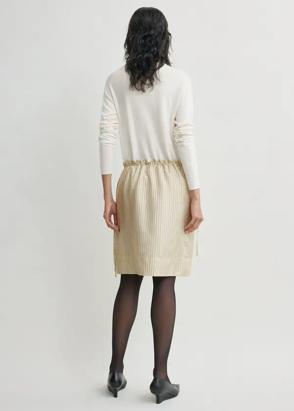 TOTEME Striped Mini Skirt - Beige