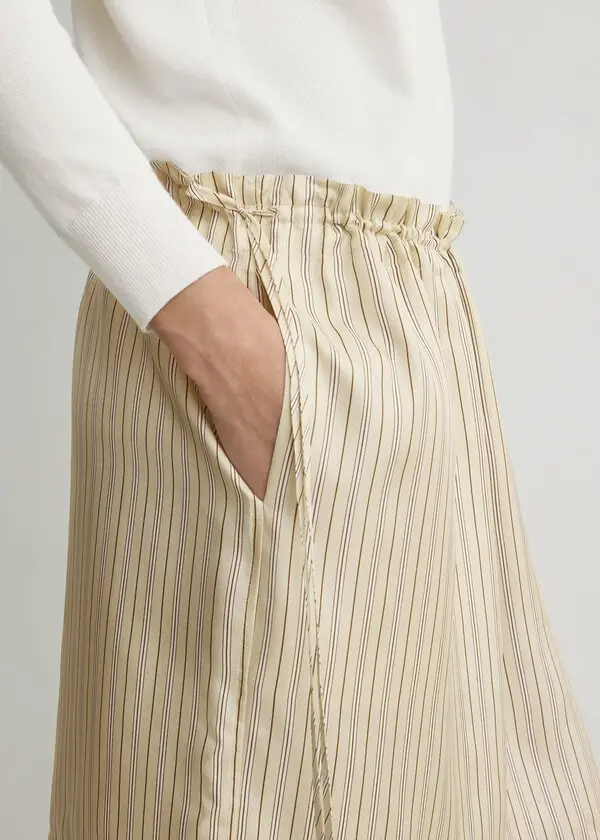TOTEME Striped Mini Skirt - Beige
