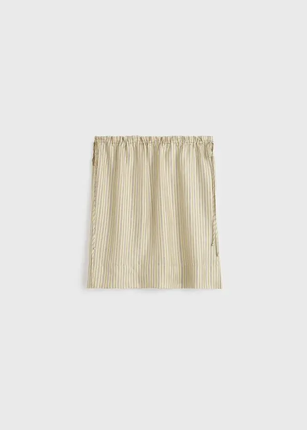 TOTEME Striped Mini Skirt - Beige
