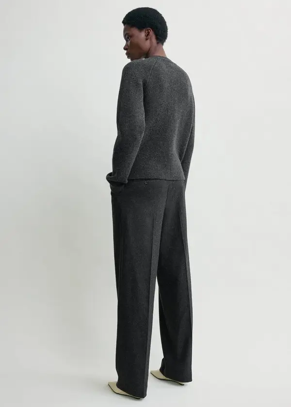TOTEME Hammered Button Cardigan - Grey