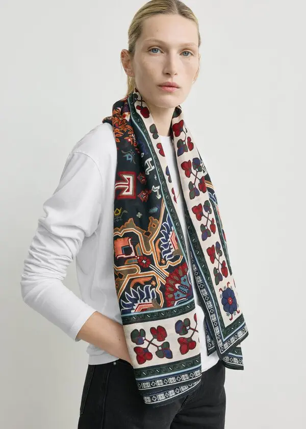 TOTEME Winter Blanket Scarf Navy