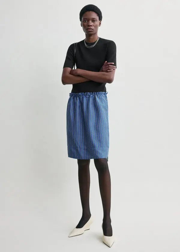 TOTEME Striped Mini Skirt - Blue