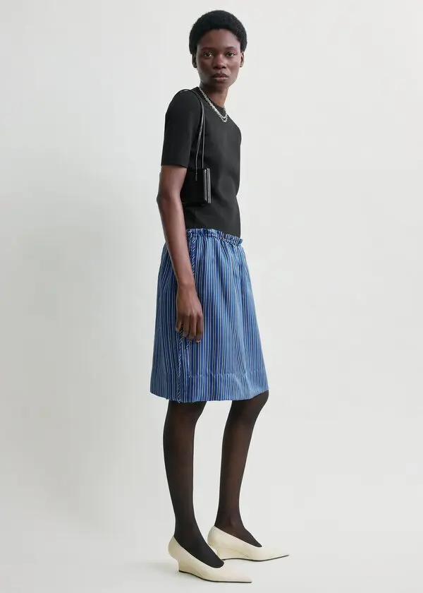 TOTEME Striped Mini Skirt - Blue