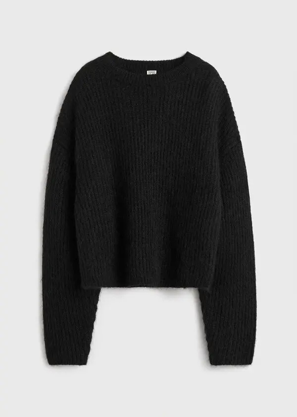 TOTEME Mohair Blend Rib Knit - Black