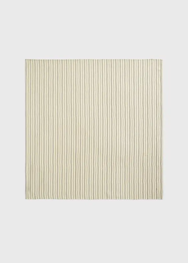 TOTEME Striped Silk Scarf Beige/brown - Beige,brown