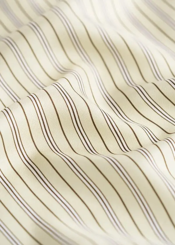 TOTEME Striped Silk Scarf /brown - Beige