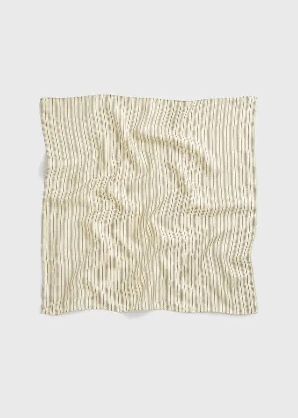 TOTEME Striped Silk Scarf /brown - Beige