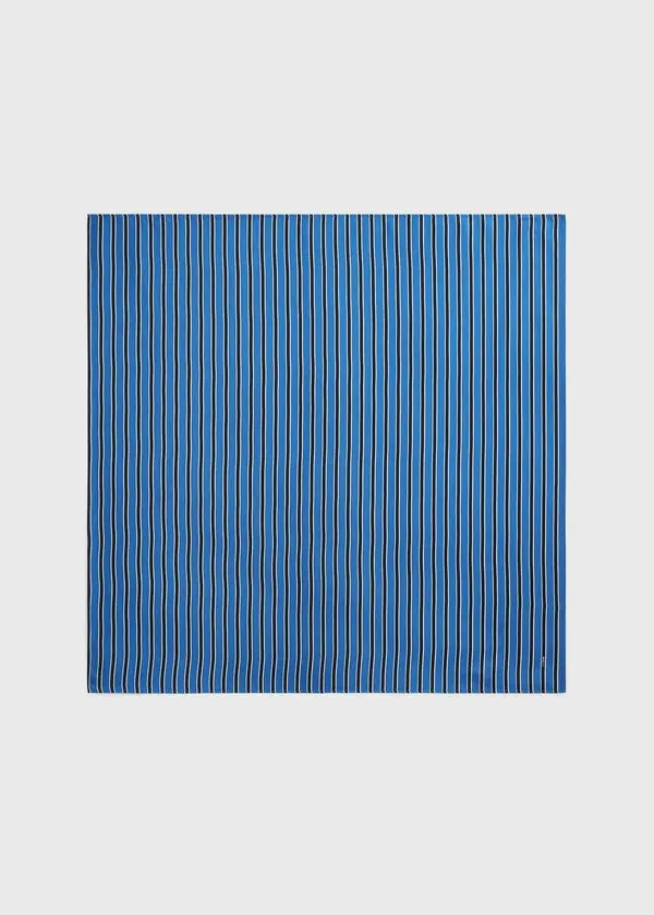 TOTEME Striped Silk Scarf /navy