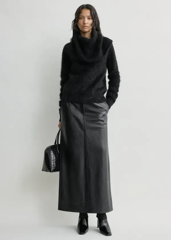 TOTEME Funnel Alpaca-blend Knit - Black