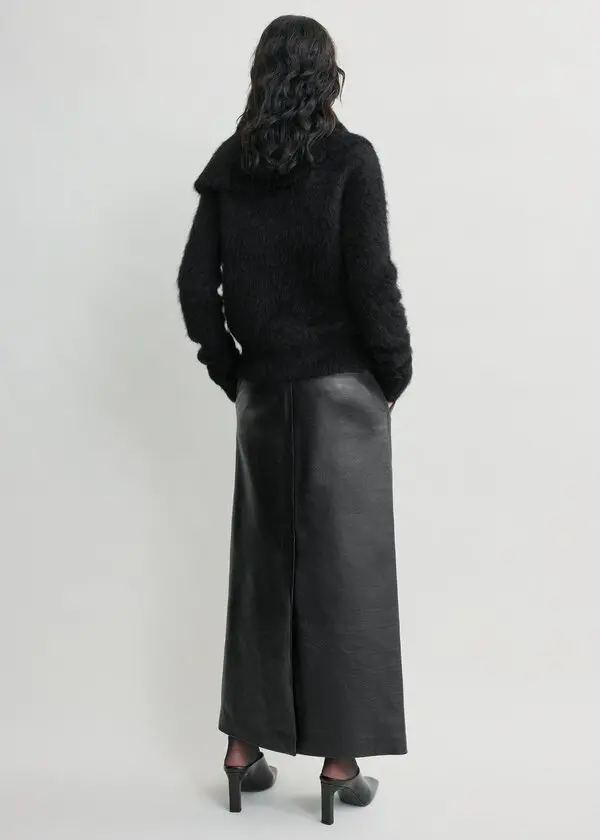 TOTEME Funnel Alpaca-blend Knit - Black