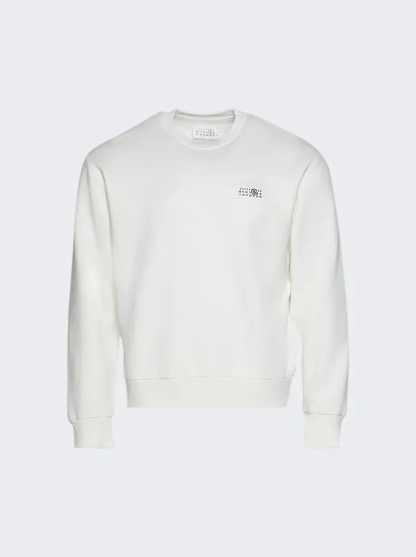 MAISON MARGIELA Numeric Logo Patch Sweatshirt - White