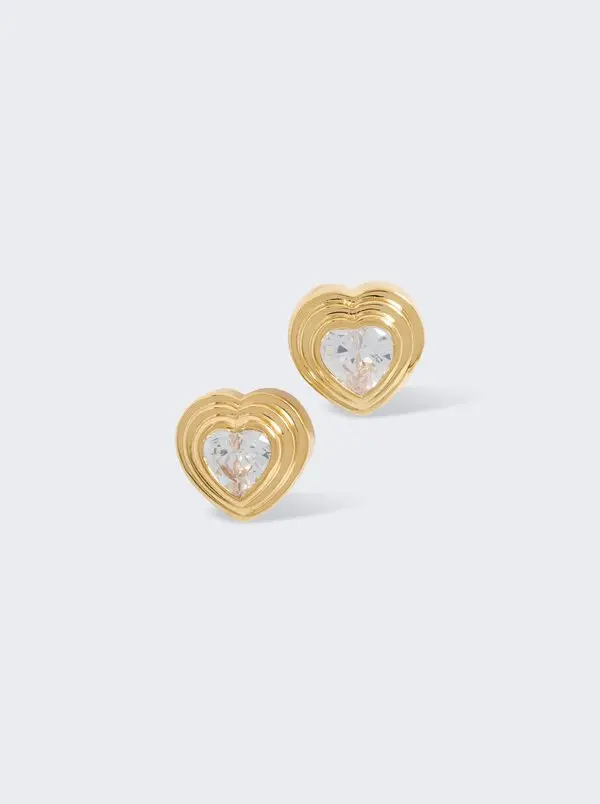 GWEN BELOTI Heartbeat Xl Stud Earrings - Gold