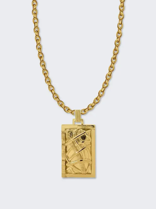 GWEN BELOTI Vira Woven Pendant Necklace - Gold