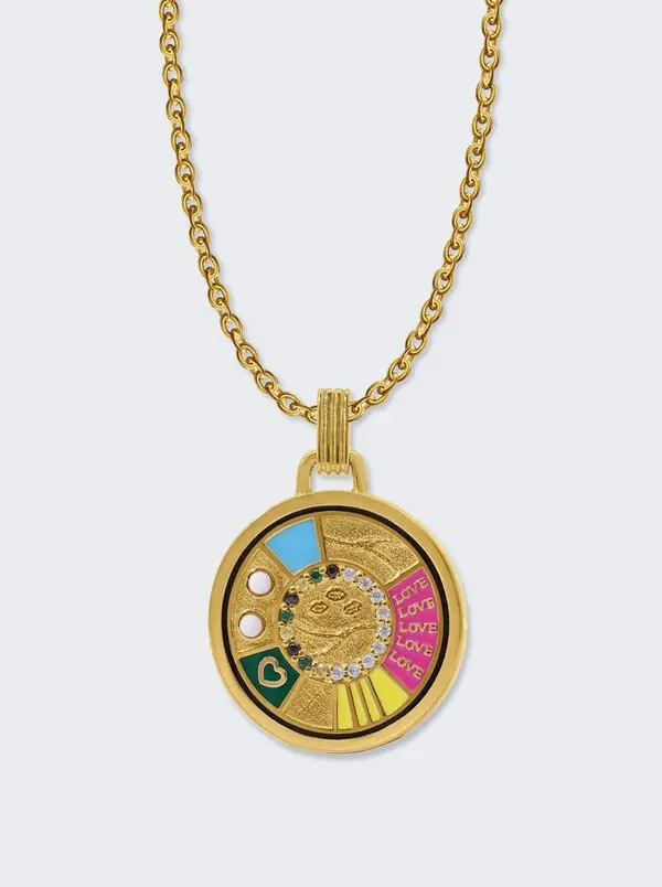 GWEN BELOTI Love In Color Pendant Necklace - Gold
