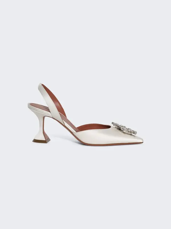 Amina Muaddi Begum Slingback Pumps - Ivory