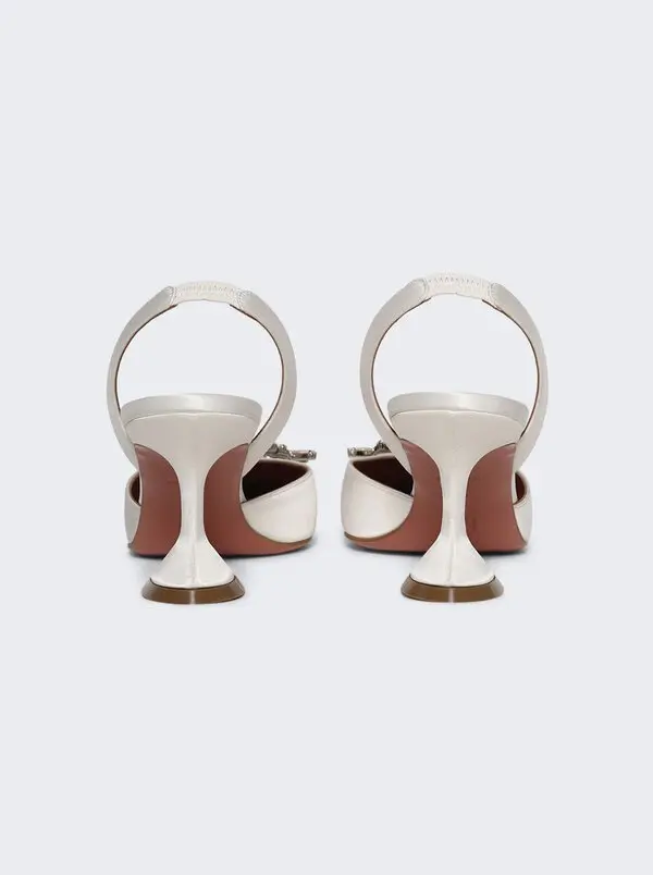 Amina Muaddi Begum Slingback Pumps - Ivory
