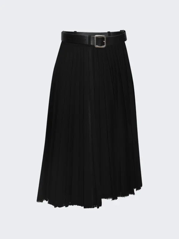 JIL SANDER Apron Pleated Leather Belt