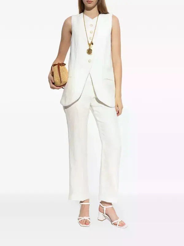 Etro Button-fastening Waistcoat With Crochet Trim