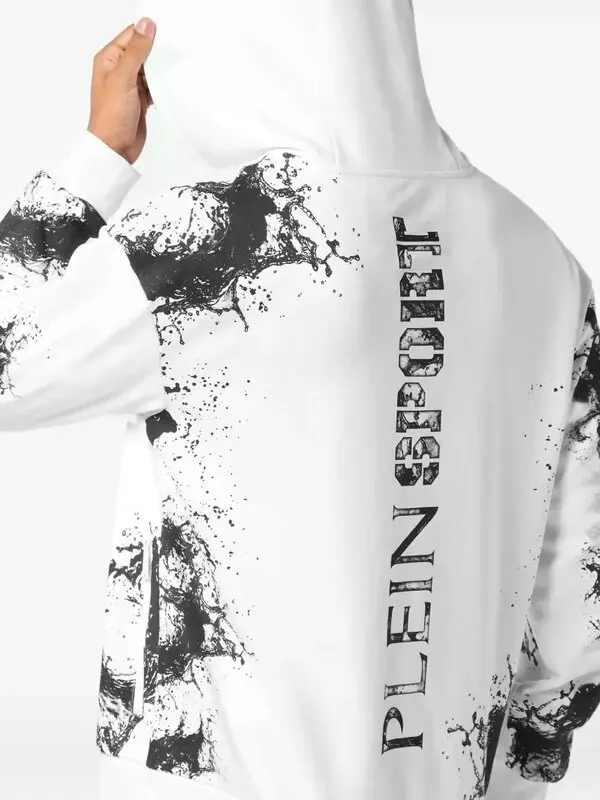 PLEIN SPORT Splash-print Zip Hoodie