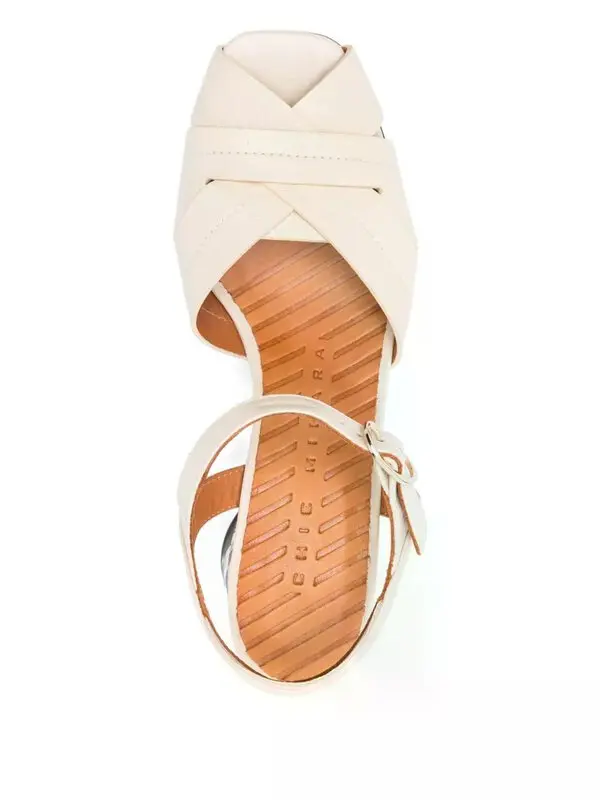 Chie Mihara Criss-cross Block-heel Sandals