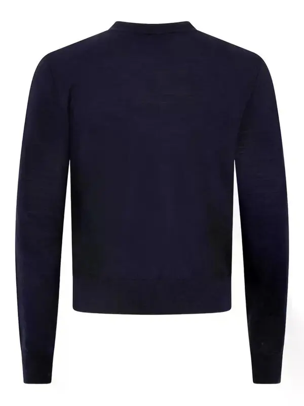 Dsquared2 Crew Neck Fine Virgin Wool Sweater With Embroidered Logo