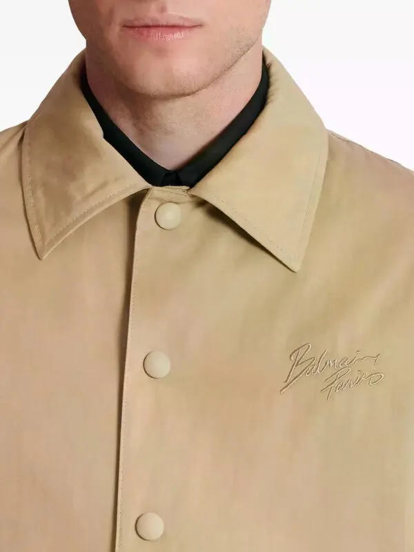 Balmain Canvas Bomber Jacket - Neutrals