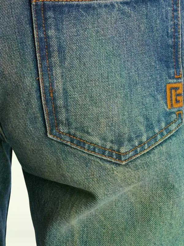 Balmain Faded Flared Straight-leg Jeans