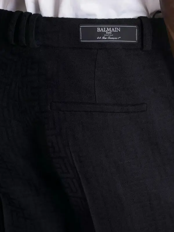 Balmain Darted Wool Trousers