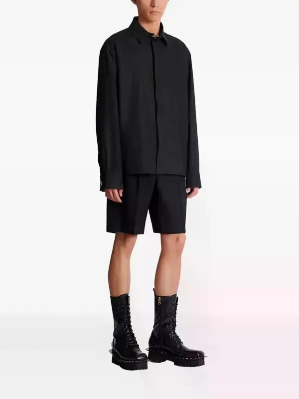 Balmain Long-sleeve Concealed-fastening Shirt