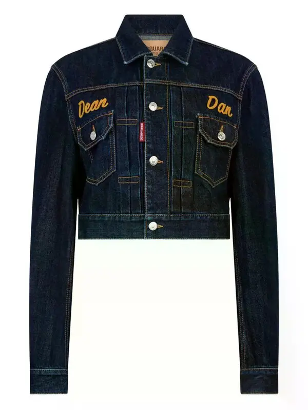 Dsquared2 Cropped Japanese Selvedge Denim Jacket