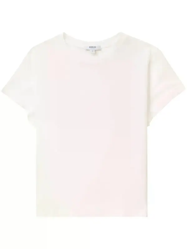 AGOLDE Adine Shrunken T-shirt Dusty Cream - Neutrals