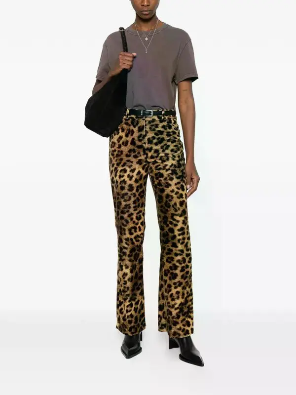 Ba&sh Animal-print Trousers - Brown